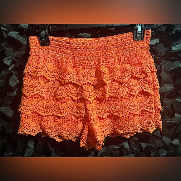 Rue21 | Shorts | Retro Coral Doily Shorts | Poshmark